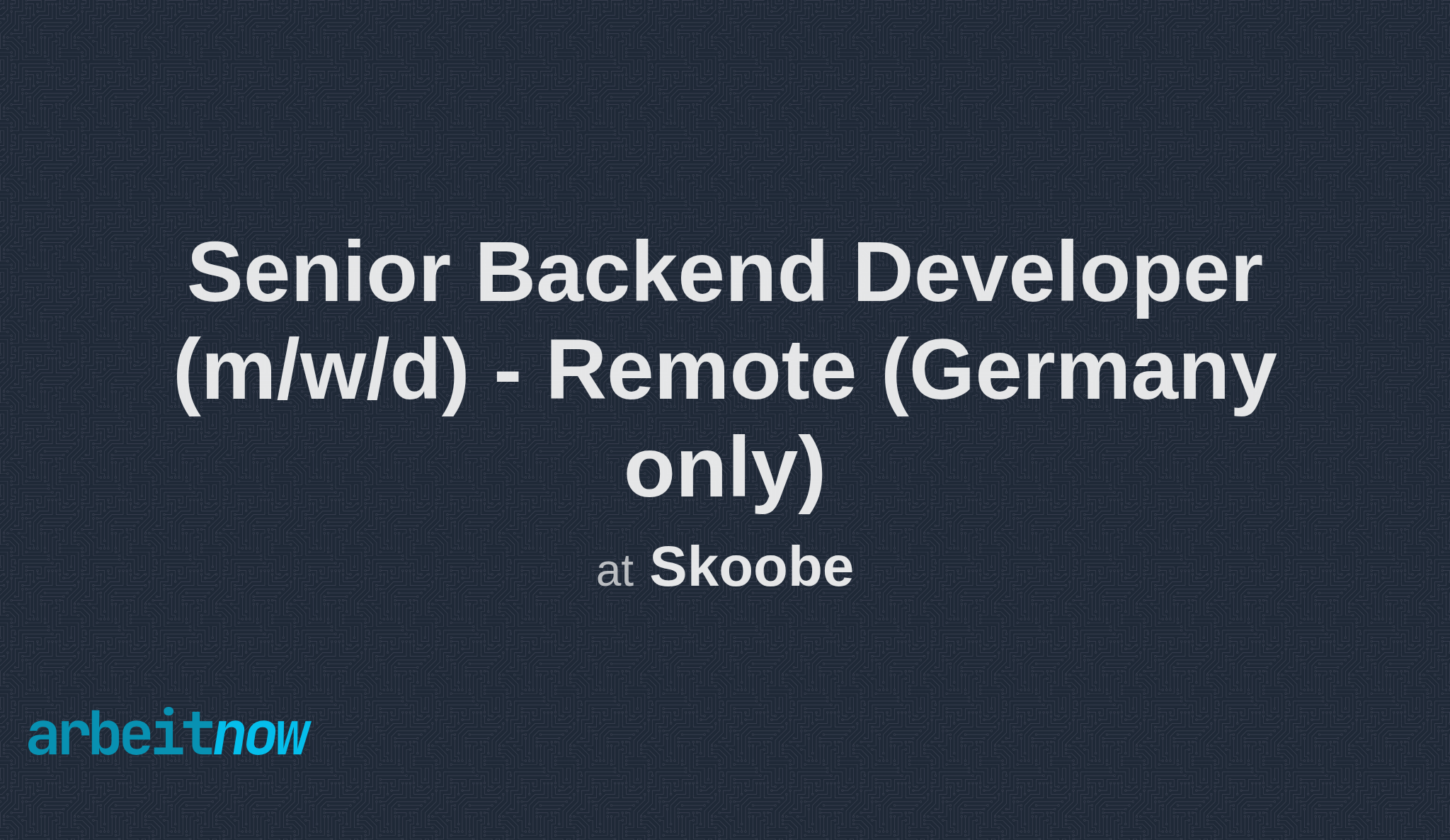 Senior Backend Developer (m/w/d) - Remote (Germany only) job at Skoobe in Munich
